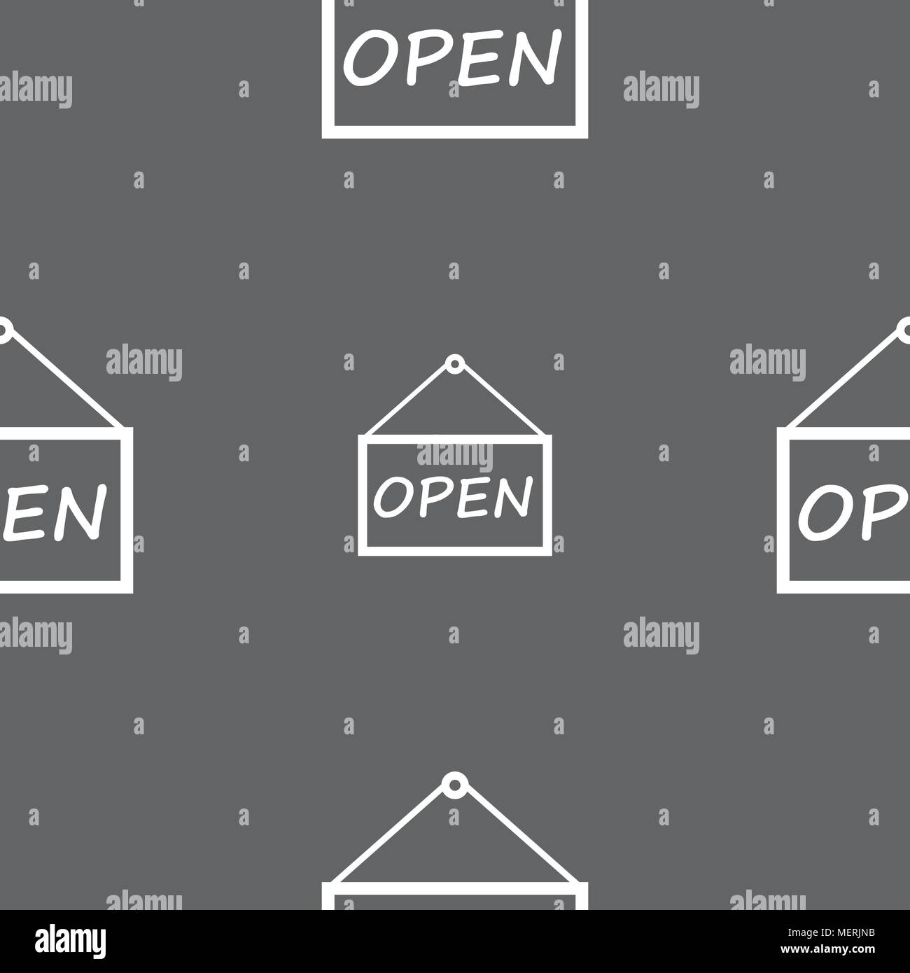 open icon sign. Seamless pattern on a gray background. Vector ...