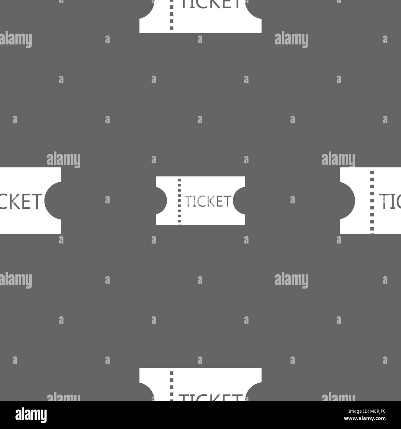 ticket icon sign. Seamless pattern on a gray background. Vector ...