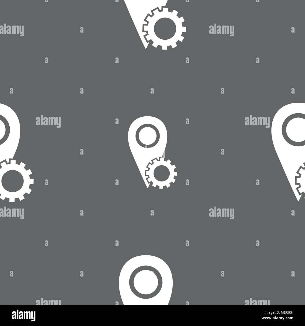 Map pointer setting icon sign. Seamless pattern on a gray background. Vector illustration Stock ...