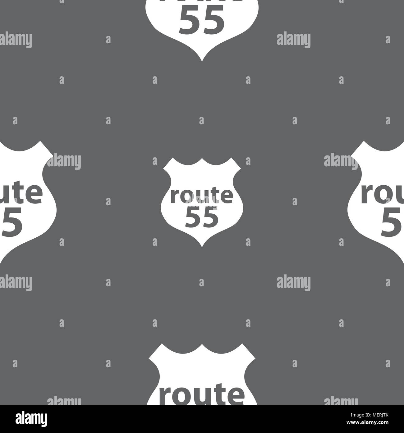 Route 55 highway icon sign. Seamless pattern on a gray background ...