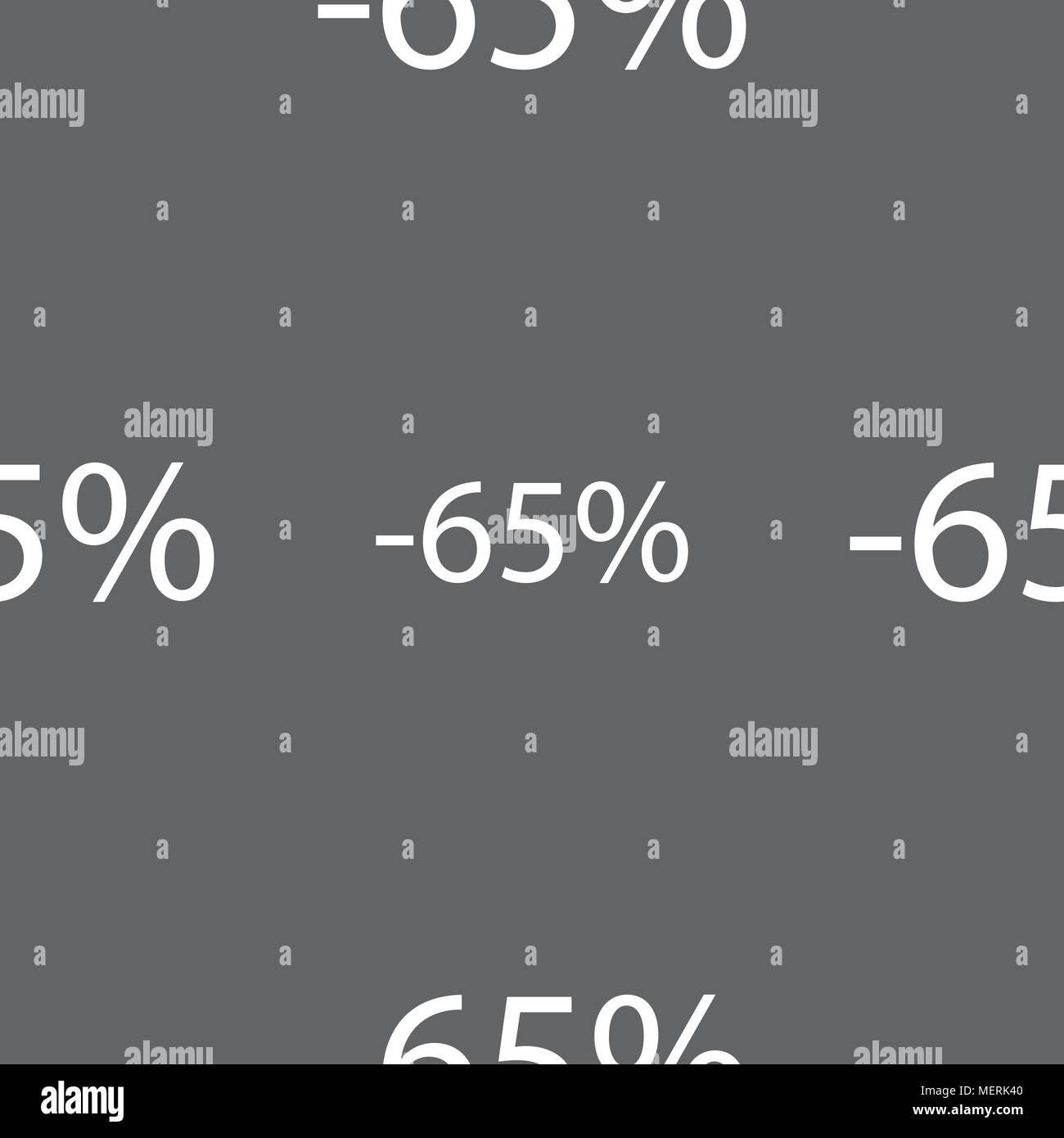 65 percent discount sign icon. Sale symbol. Special offer label ...