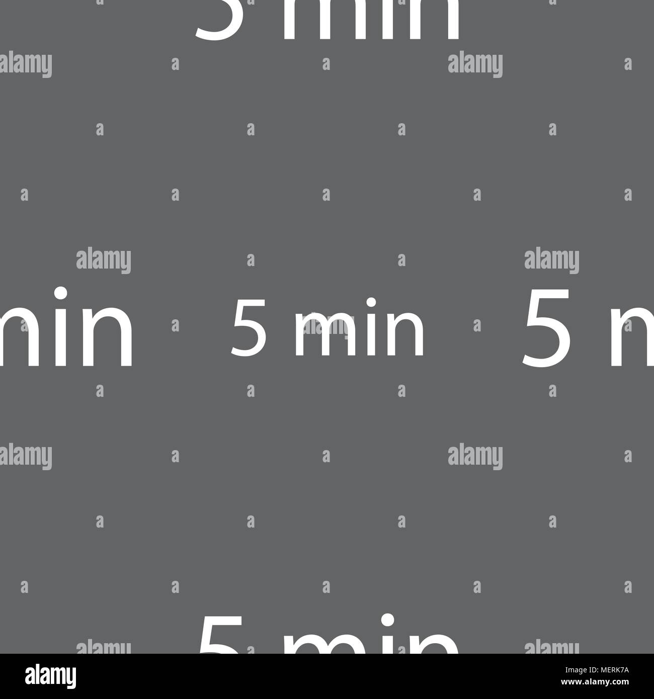 5 minutes sign icon. Seamless pattern on a gray background. Vector ...