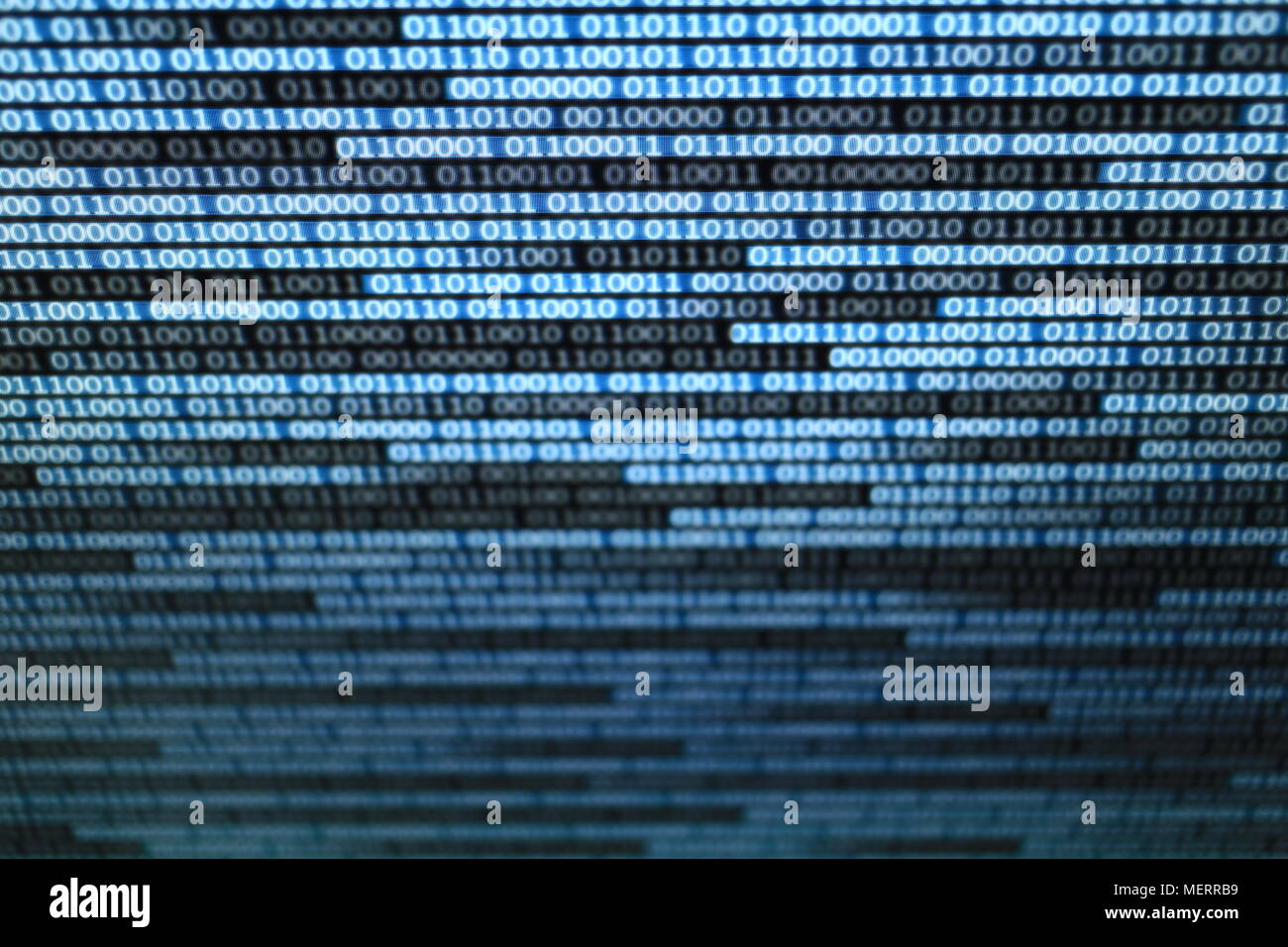 Blue Binary Code Background Computer Data Transfer Concept Computer