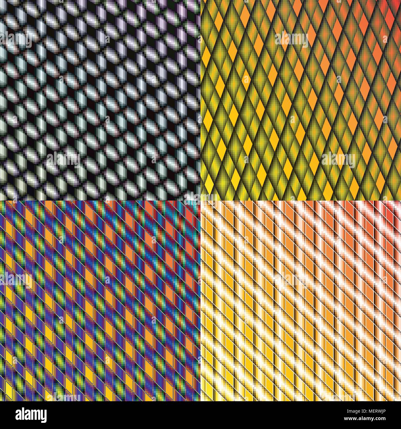 Set of Stylized abstract background glowing lines. Vector illustration ...