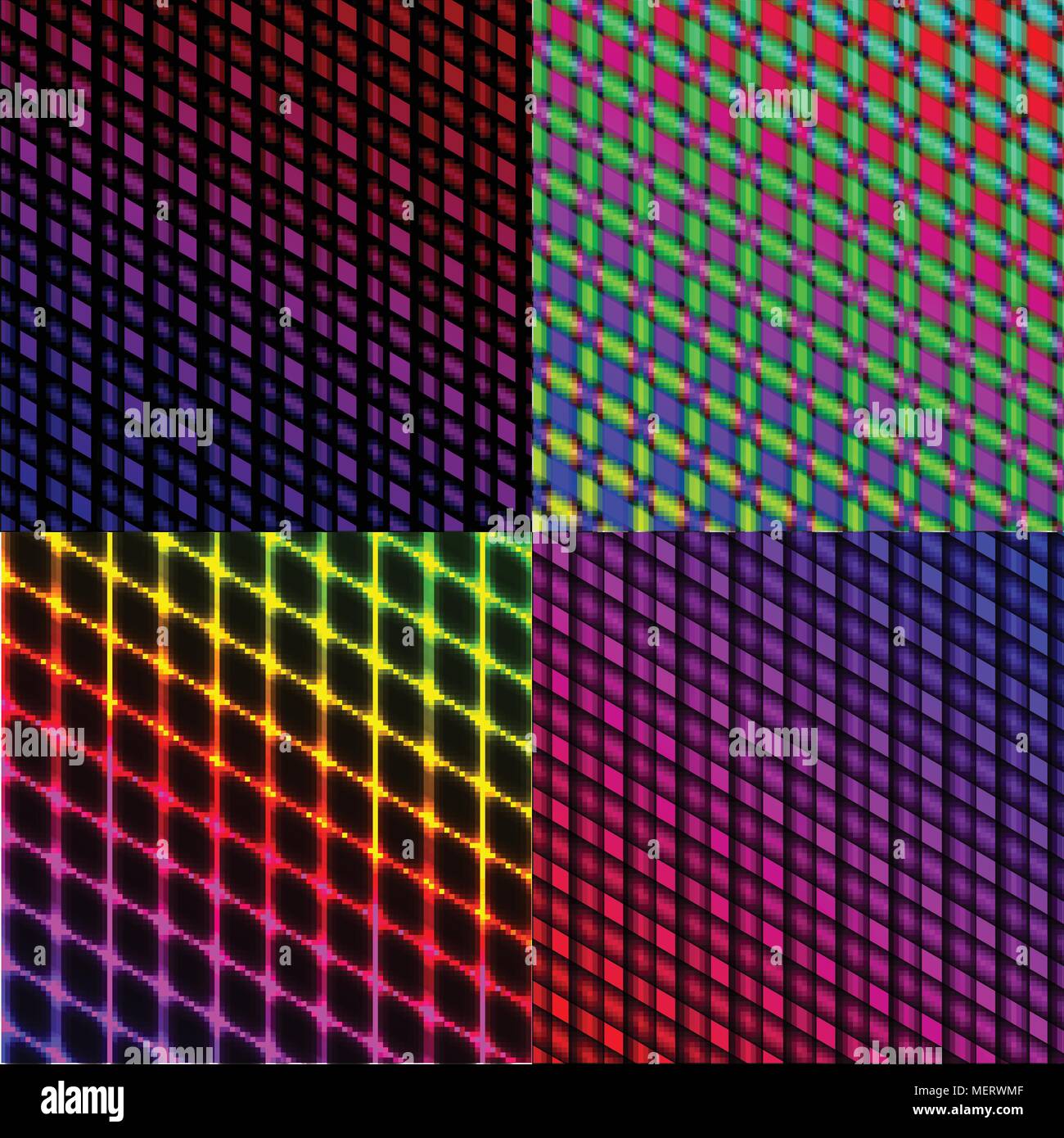 Set of Stylized abstract background glowing lines. Vector illustration ...