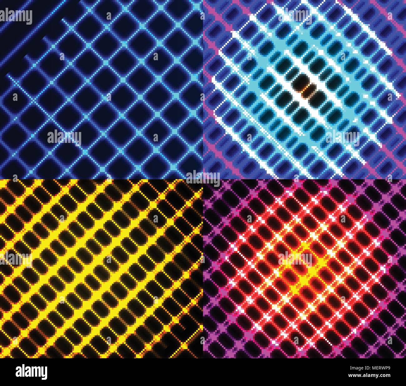 Set of dark abstract spectrum background lines. Vector illustration ...