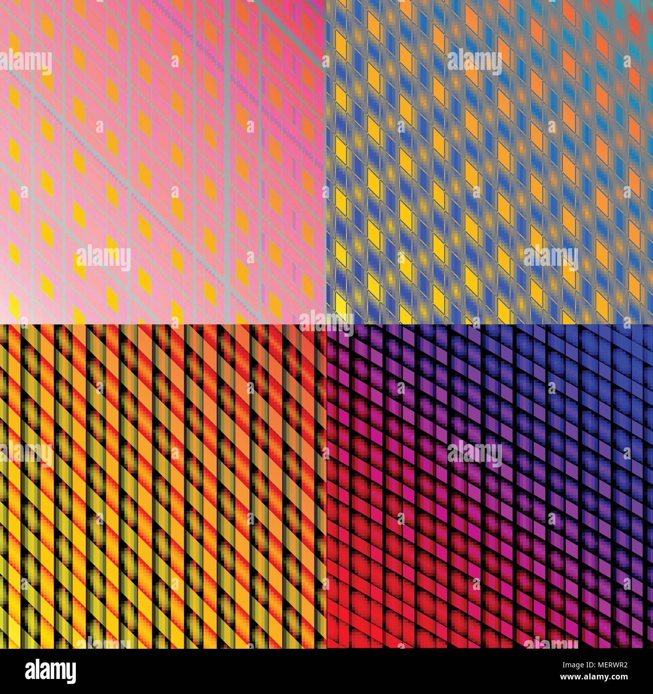 Set of dark abstract spectrum background lines. Vector illustration ...