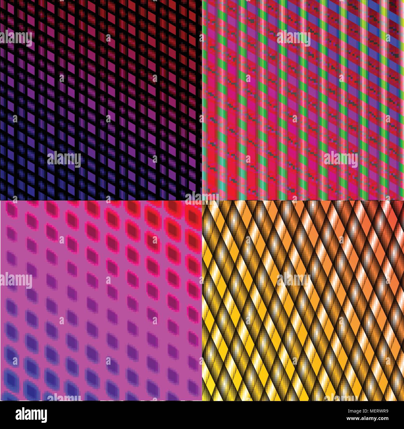 Set of dark abstract spectrum background lines. Vector illustration ...