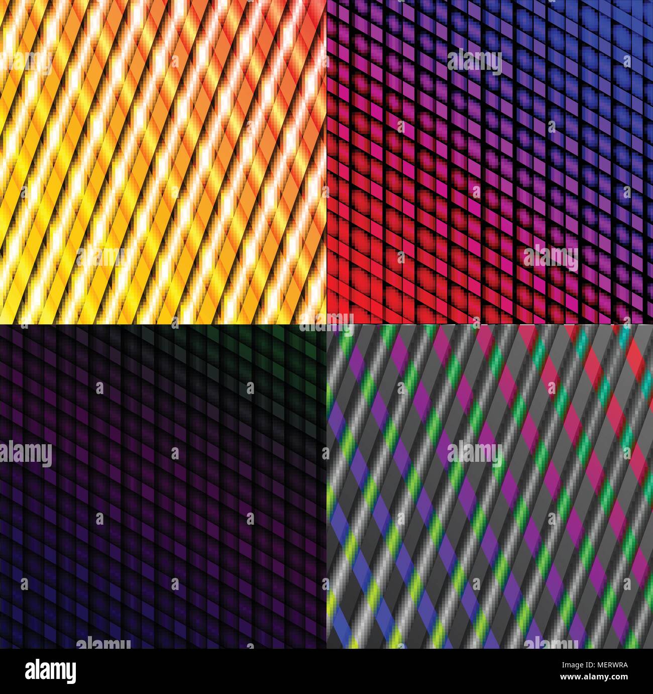 Set of dark abstract spectrum background lines. Vector illustration ...