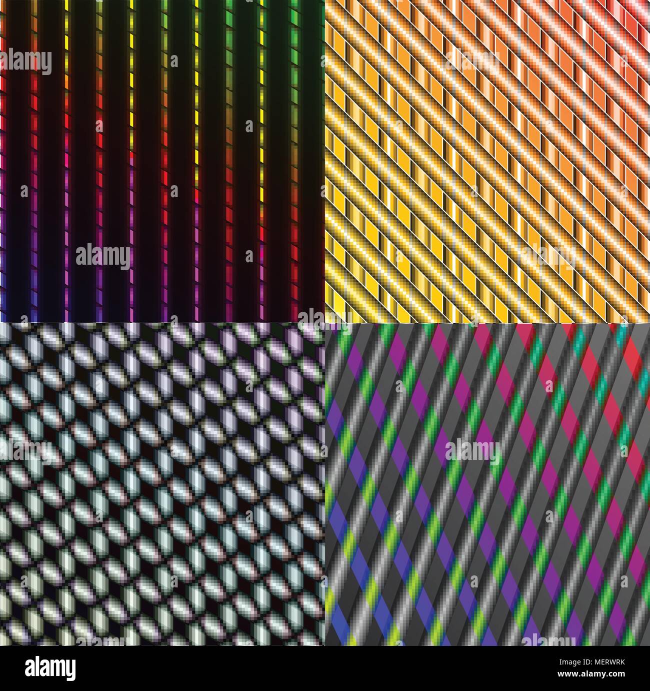 Set of dark abstract spectrum background lines. Vector illustration ...