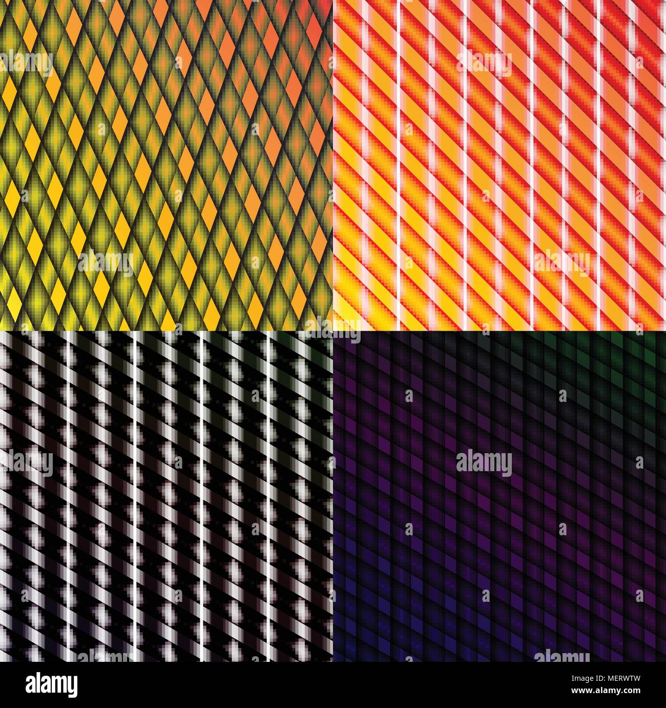 Set of dark abstract spectrum background lines. Vector illustration ...