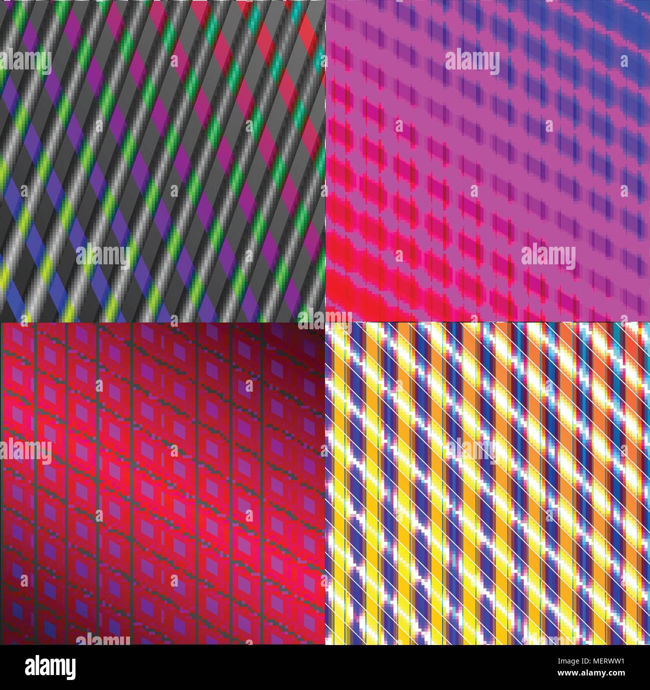 Set of dark abstract spectrum background lines. Vector illustration ...