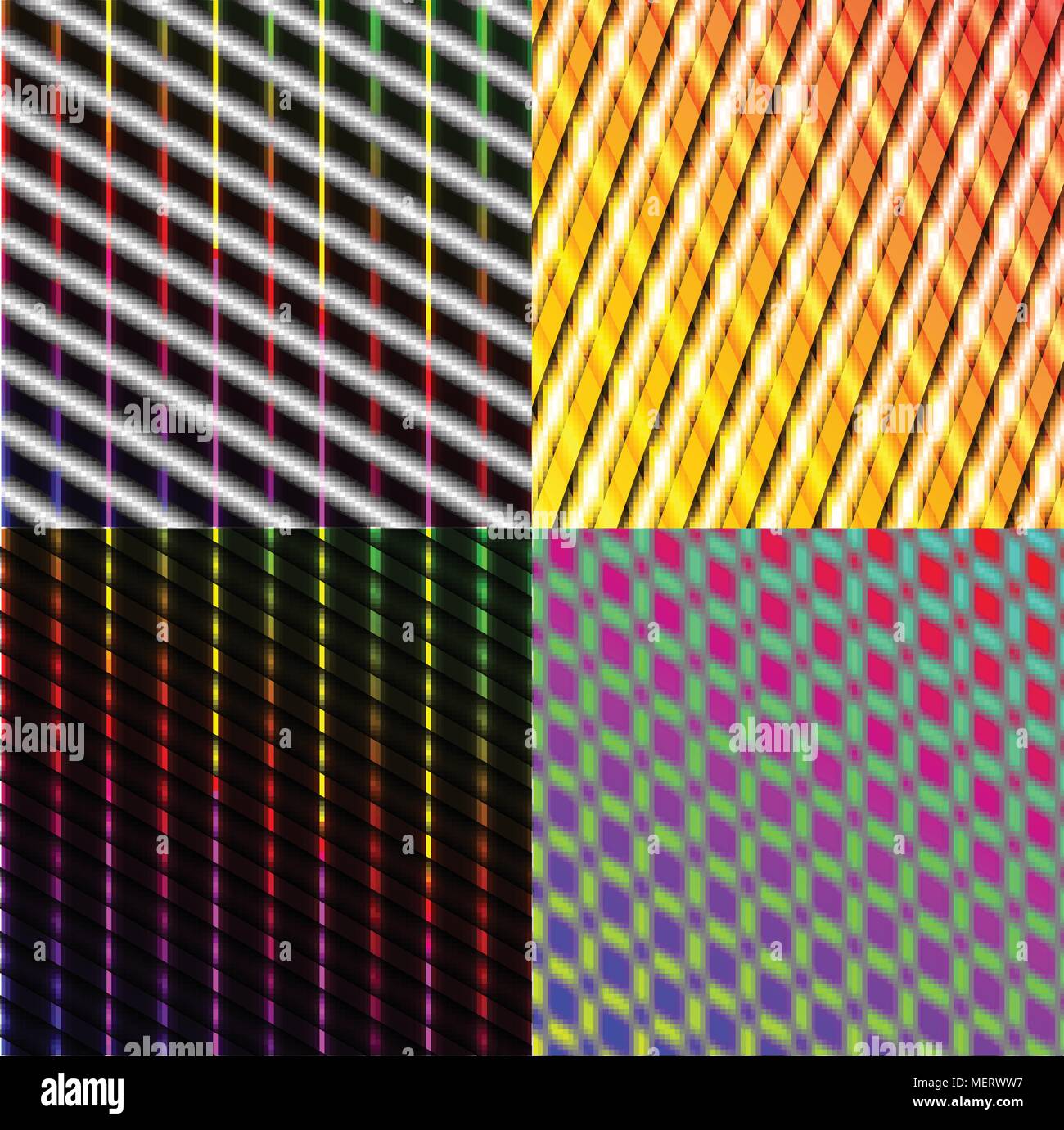 Set of dark abstract spectrum background lines. Vector illustration ...