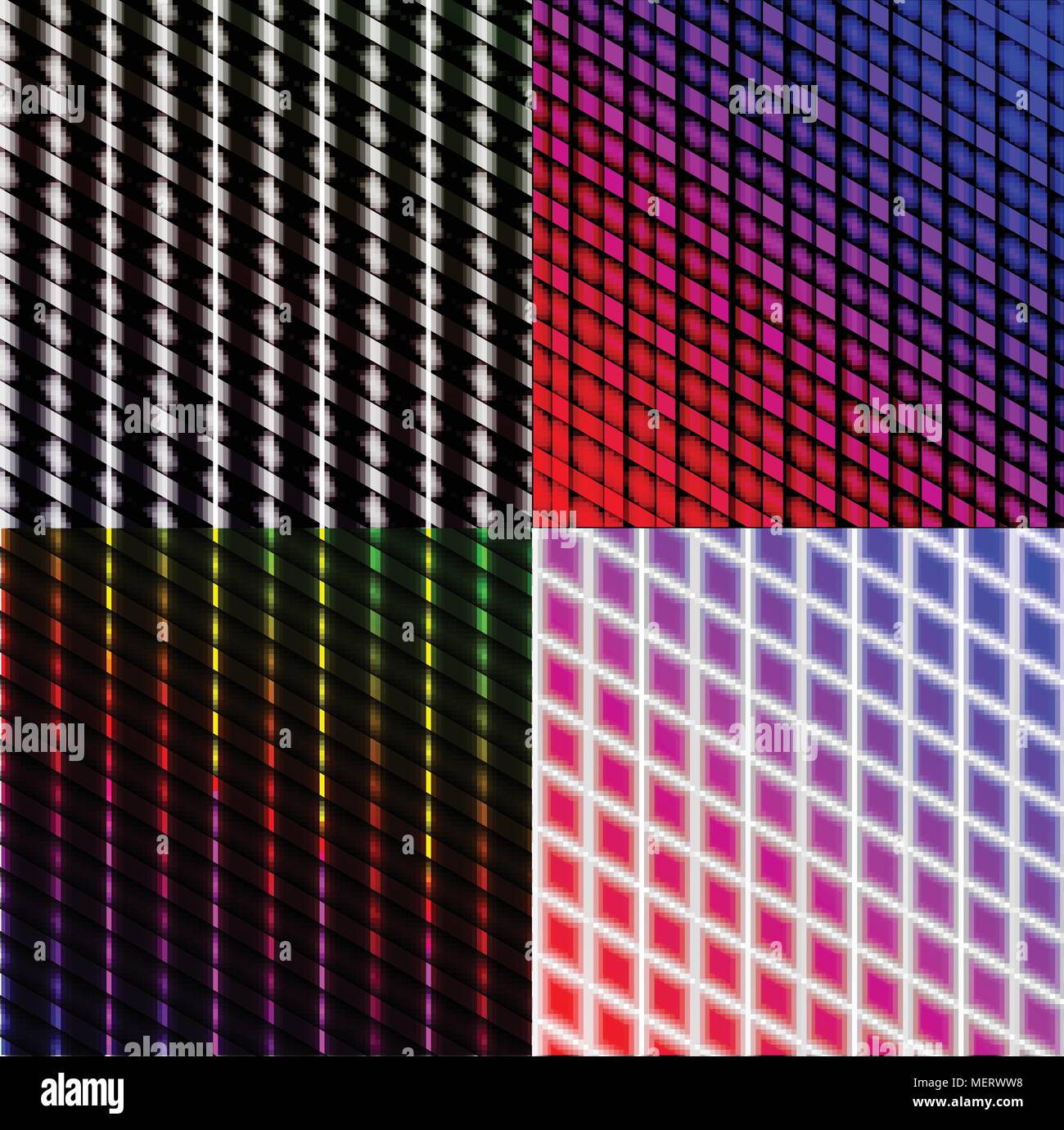 Set of dark abstract spectrum background lines. Vector illustration ...