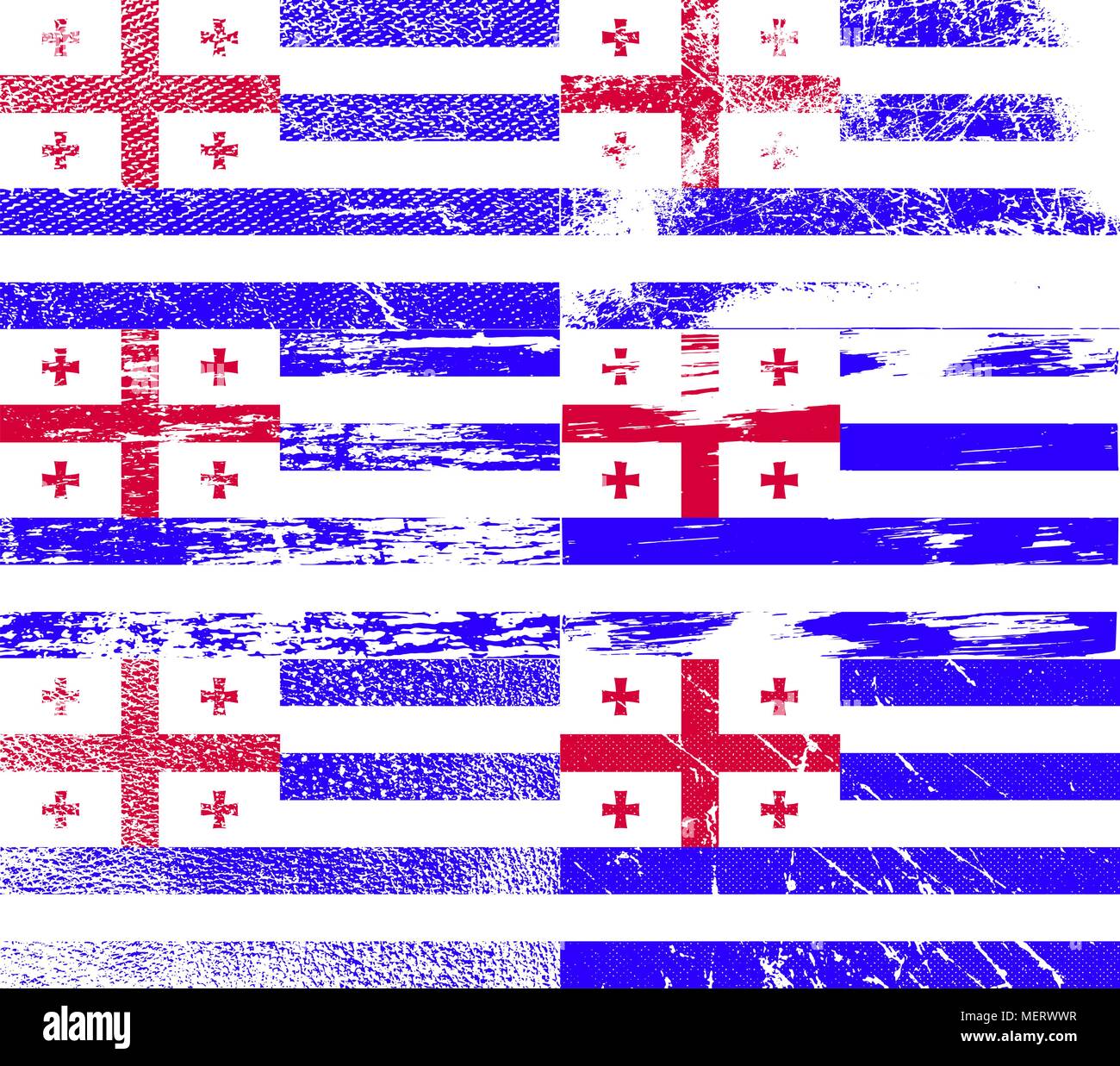 Flag of Ajaria with old texture. Vector illustration Stock Vector Image ...