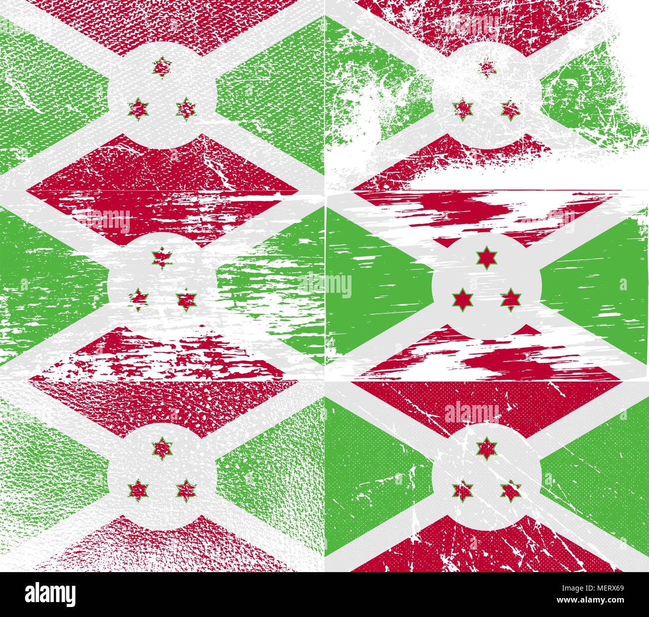 Flag of Burundi with old texture. Vector illustration Stock Vector ...