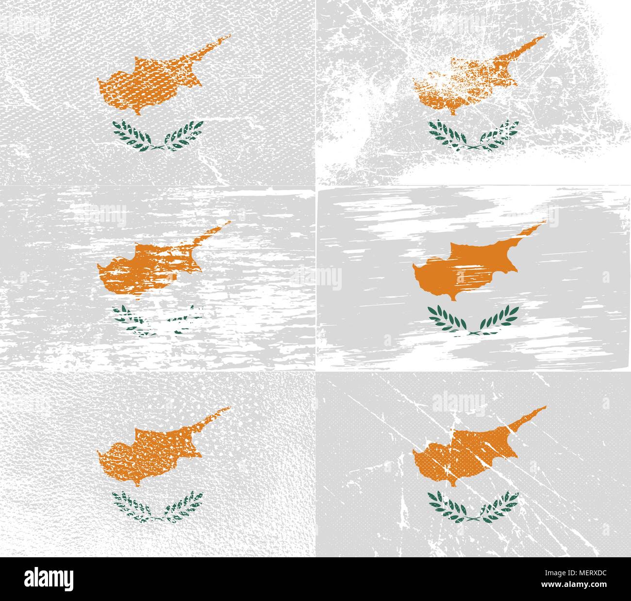 Flag of Cyprus with old texture. Vector illustration Stock Vector Image ...