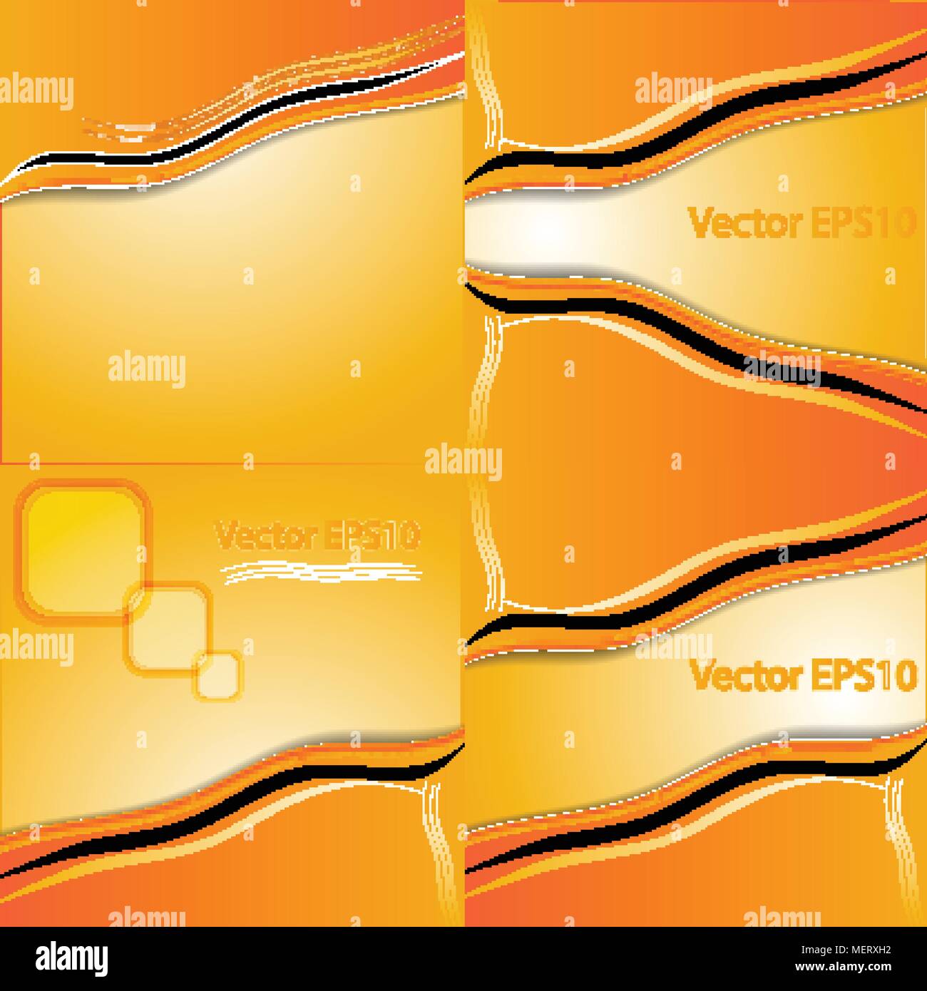 Collection of abstract orange backgrounds.Eps10. Vector illustration ...