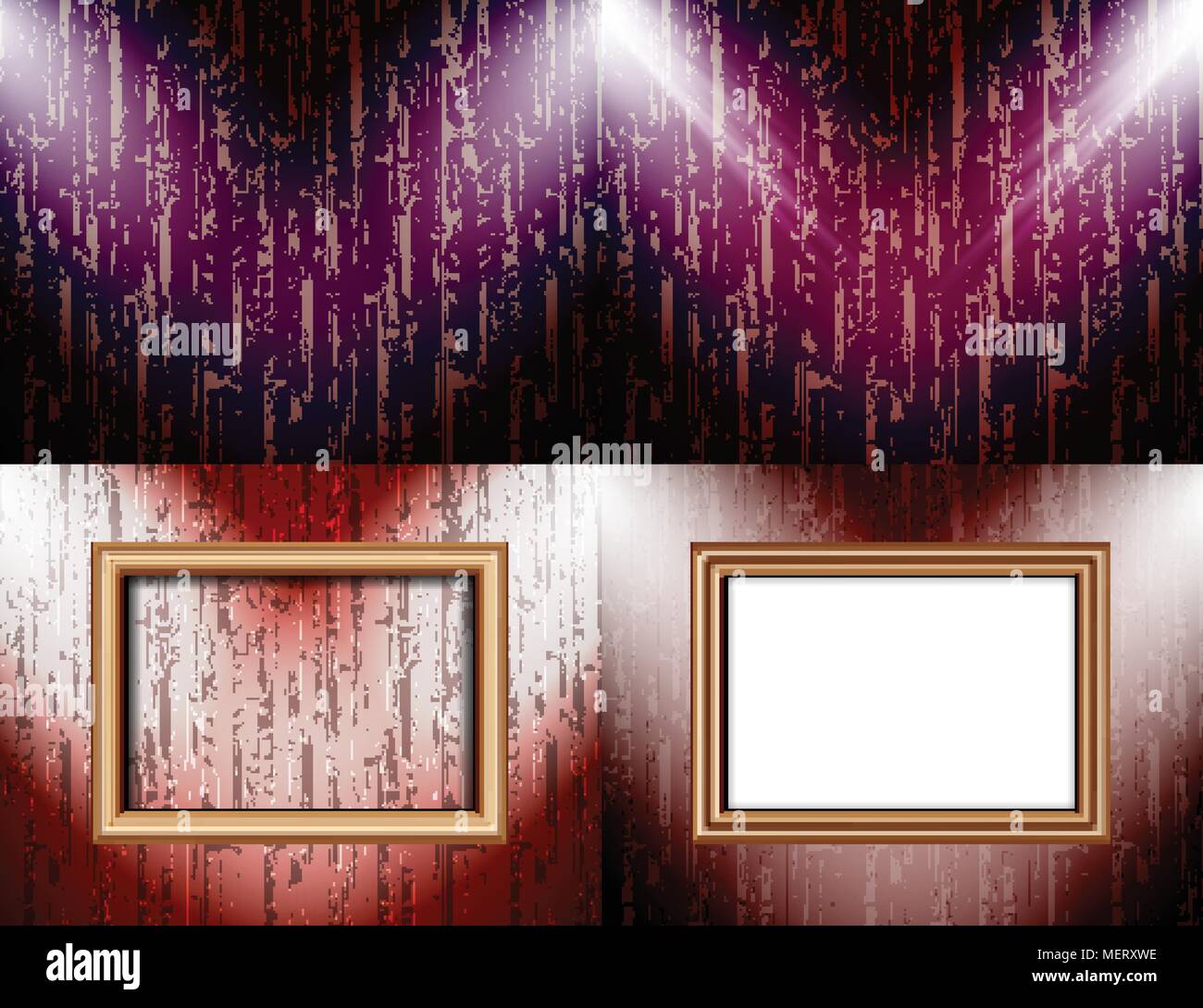 Set of Background with frames and spotlights. Vector illustration Stock ...