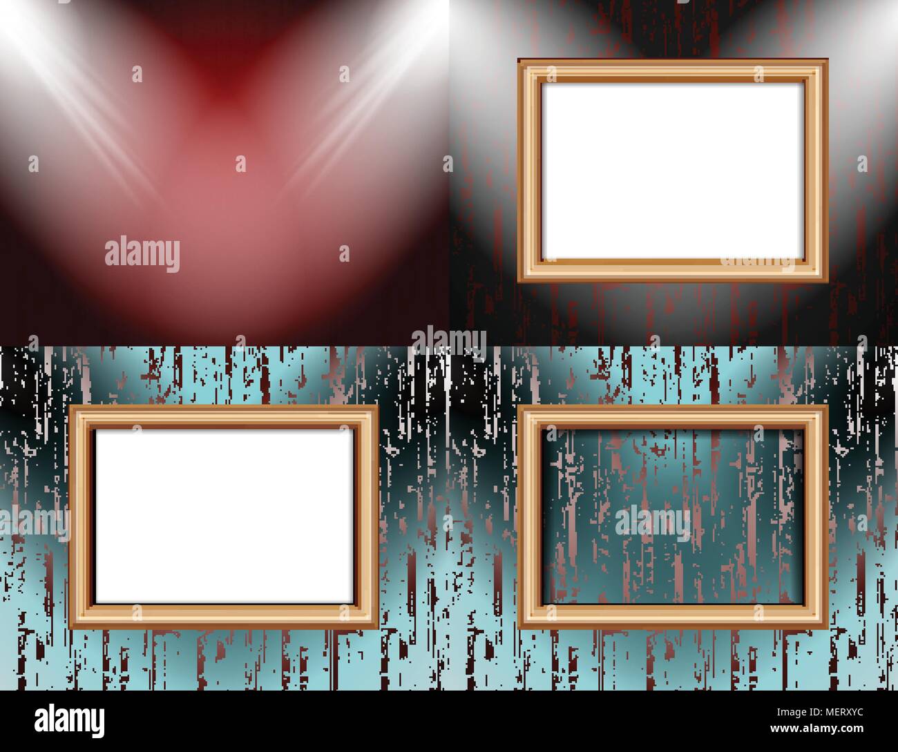 Set of Background with frames and spotlights. Vector illustration Stock Vector Image & Art - Alamy