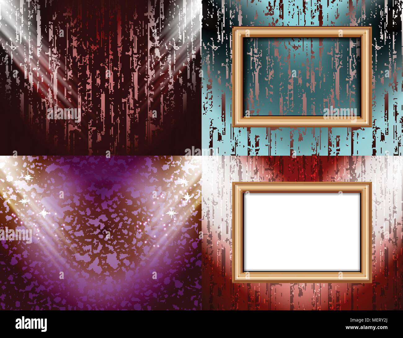 Set of colorful abstract backgrounds and frames for text or photos ...