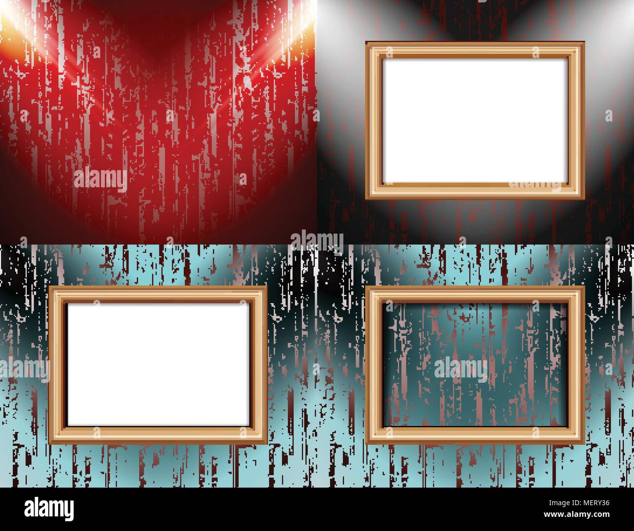 Set of colorful abstract backgrounds and frames for text or photos ...