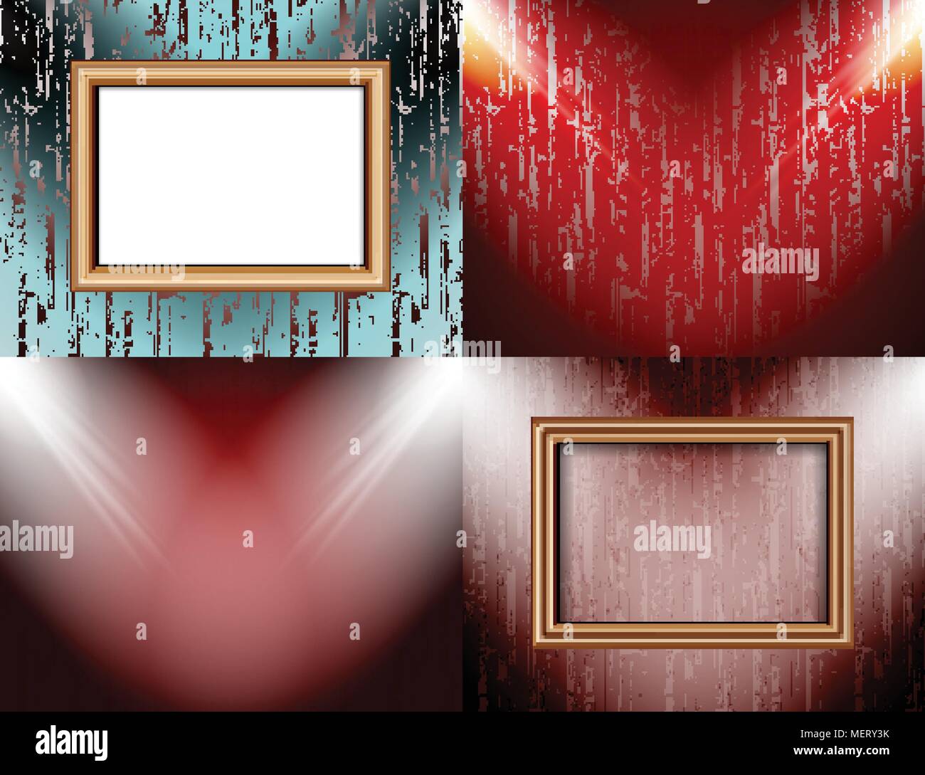 Set of colorful abstract backgrounds and frames for text or photos ...