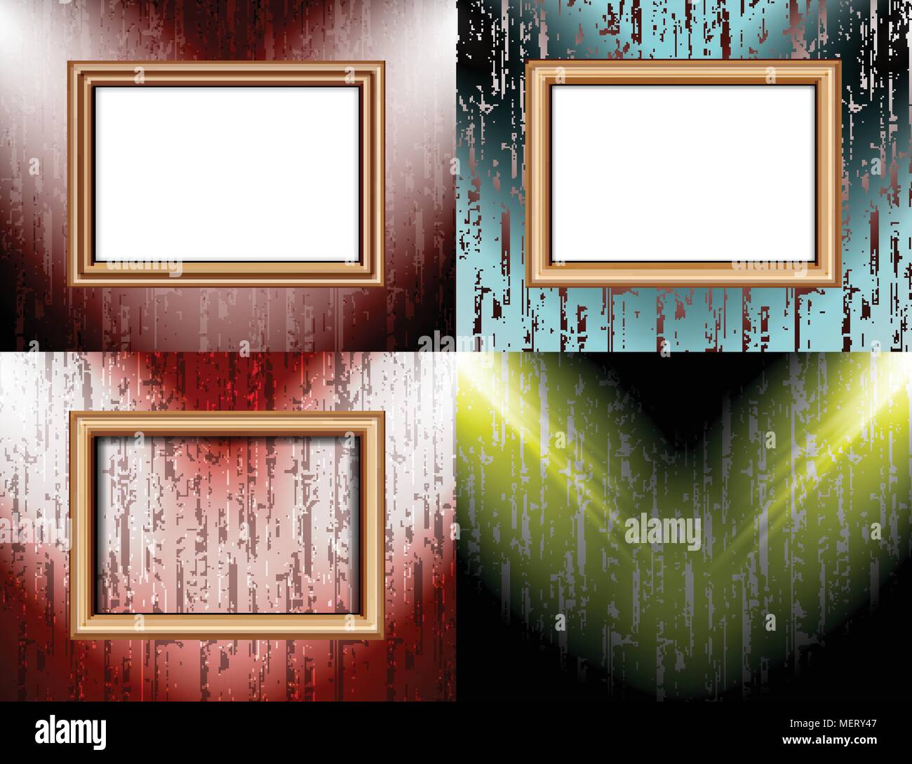 Set of colorful abstract backgrounds and frames for text or photos ...