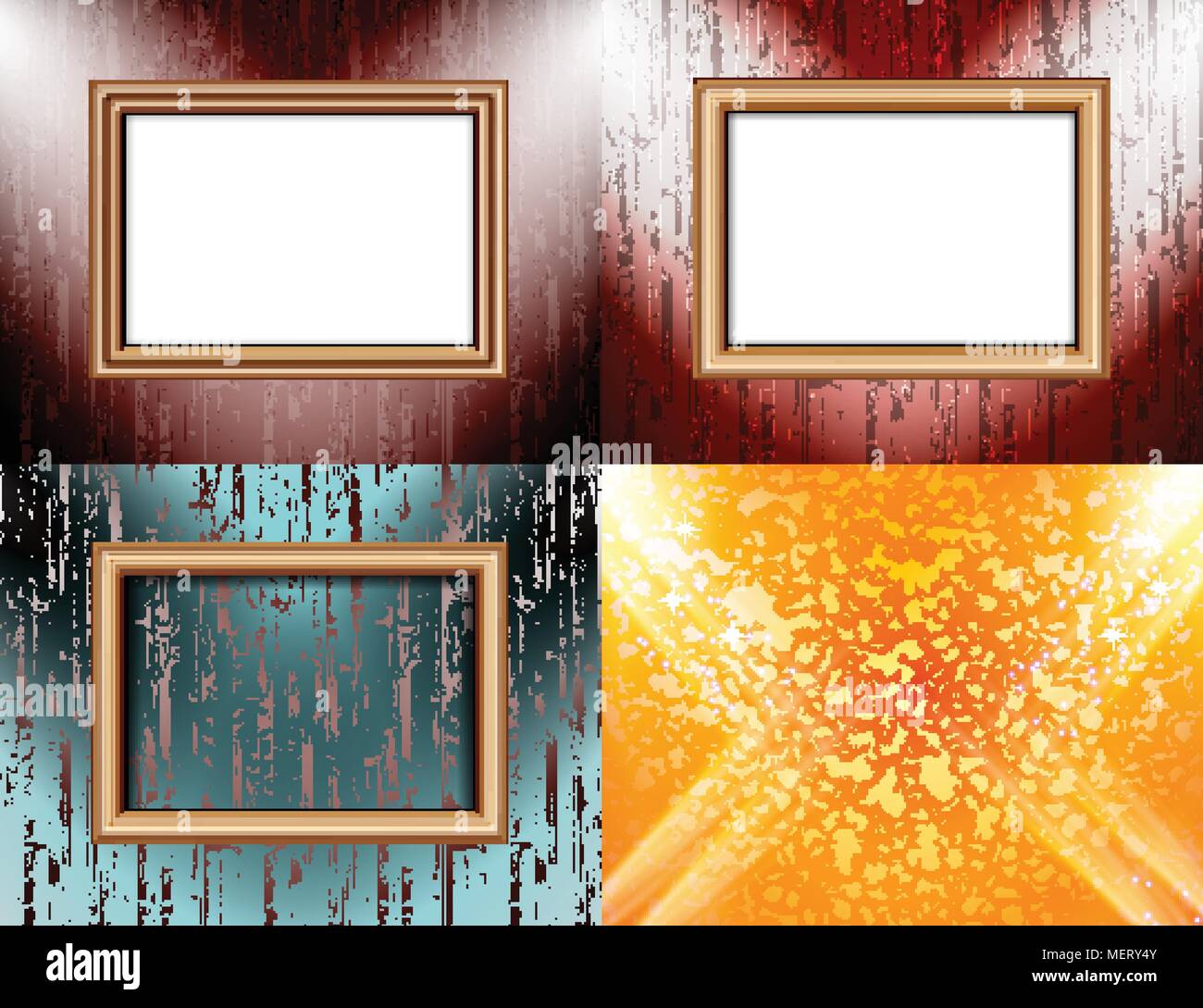 Set of colorful abstract backgrounds and frames for text or photos ...