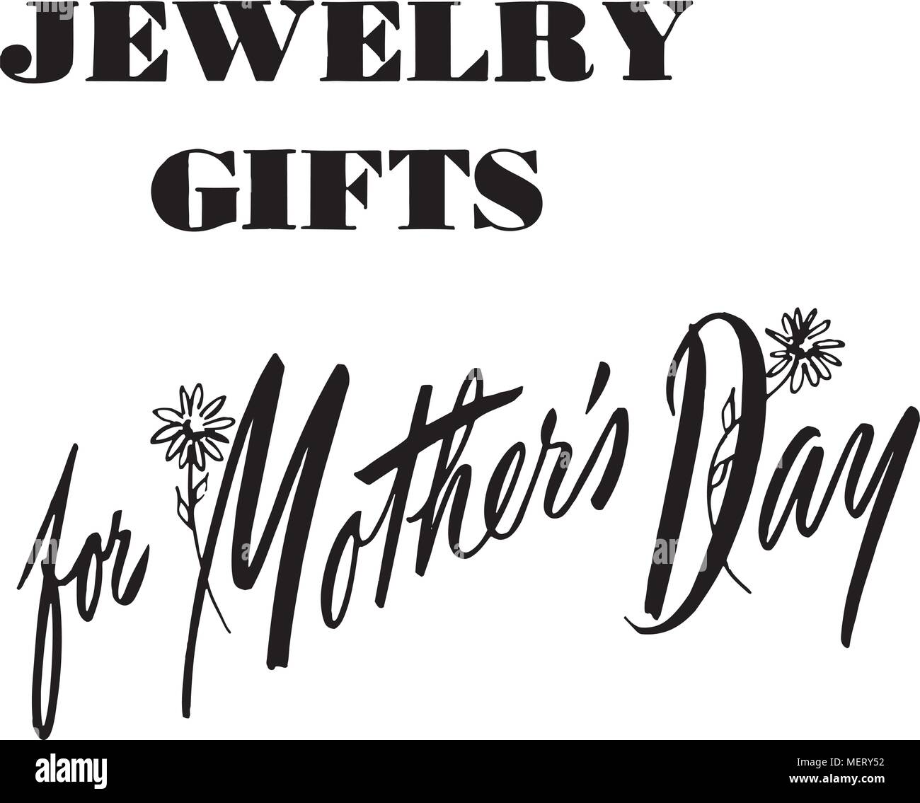 Mothers day flowers and gifts Stock Vector Images - Alamy