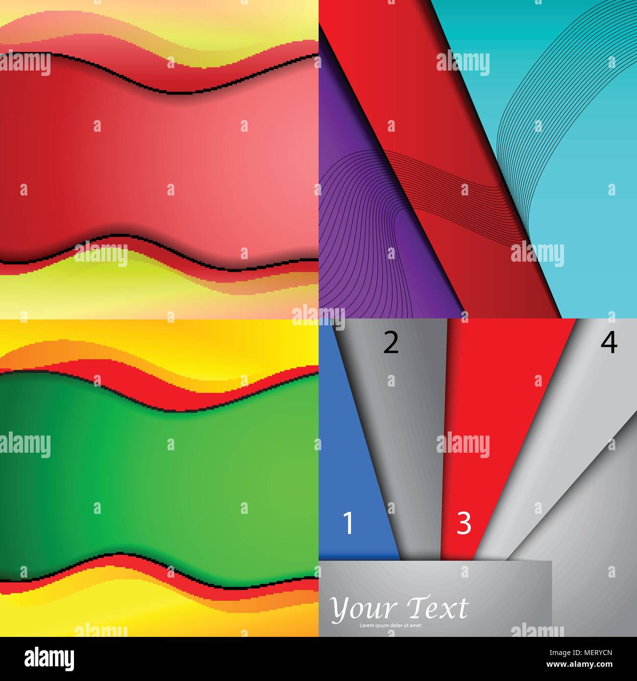 Collection of abstract multicolored backgrounds. Eps 10 design. vector illustration Stock Vector ...