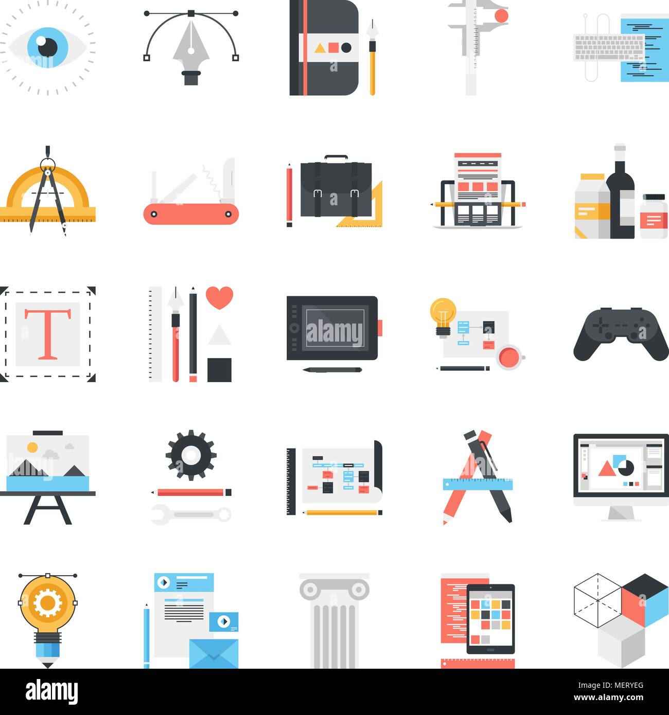 Design and Development Icons Stock Vector Image & Art - Alamy