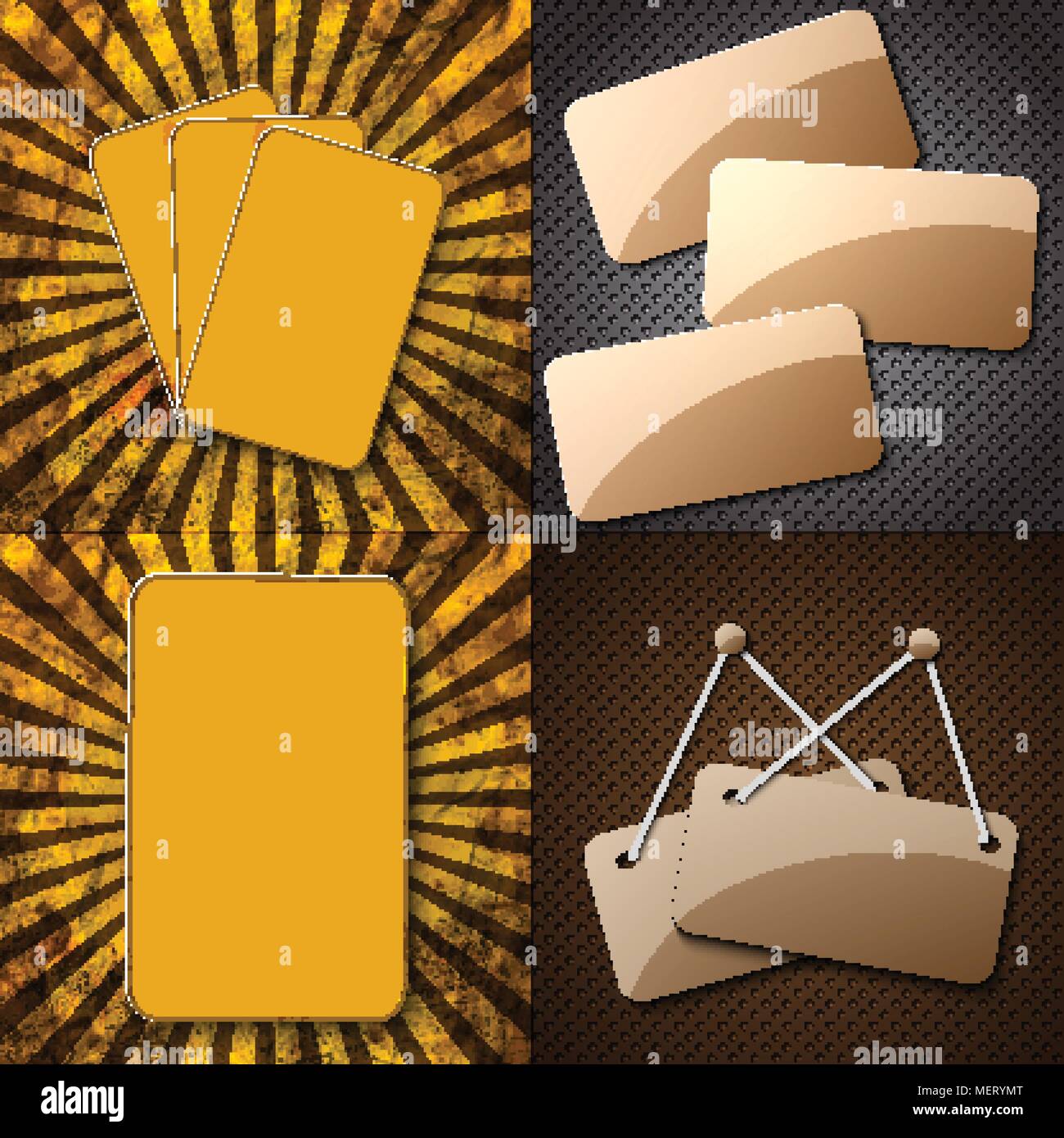 et of vintage frames for text on abstract background. Vector ...