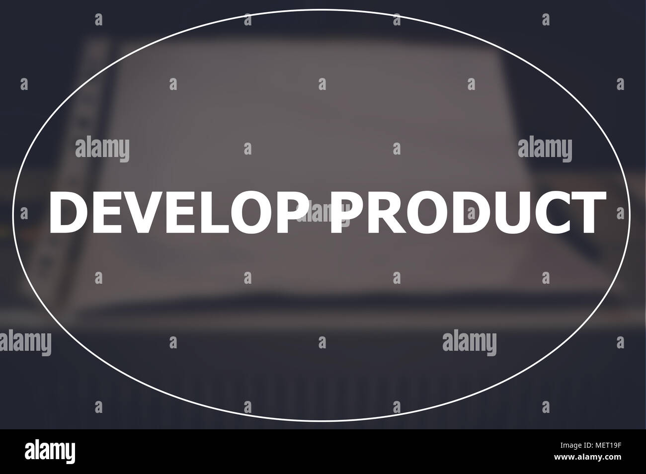 Develop product word with blurring business background Stock Photo - Alamy