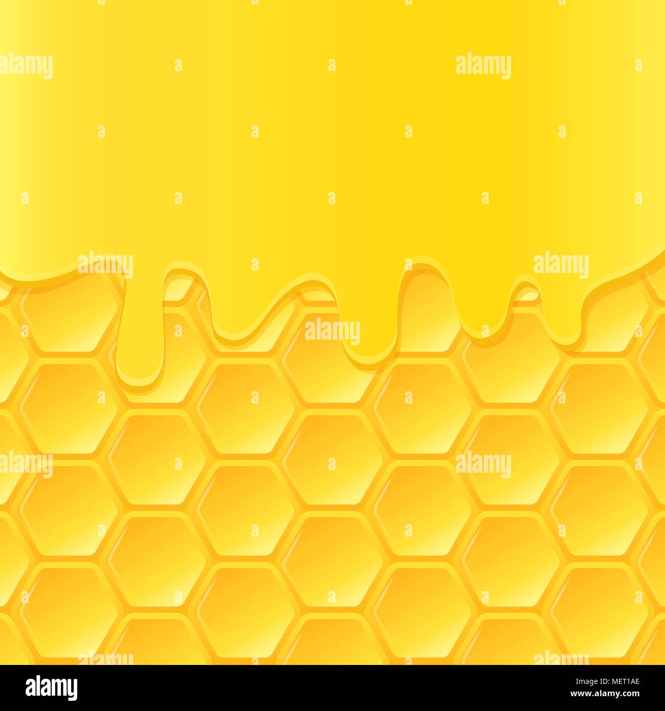 Vector background with honeycomb and flowing honey Stock Vector Image ...