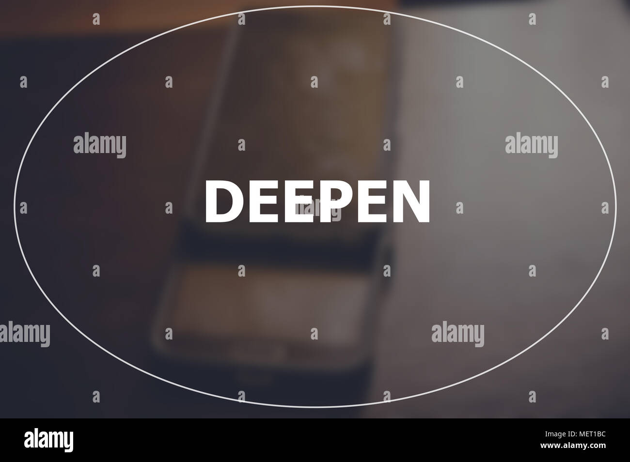 Deepen word with blurring business background Stock Photo - Alamy