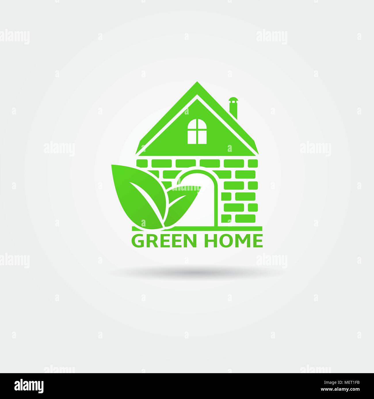 Green home vector logo design template Stock Vector Image & Art - Alamy