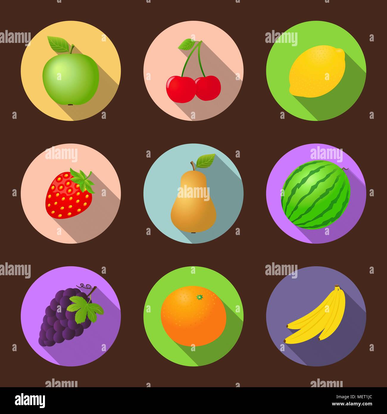 Bunch tropical fruits Stock Vector Images - Alamy