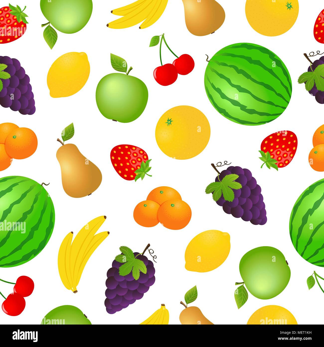 Fruits seamless pattern Stock Vector Images - Alamy
