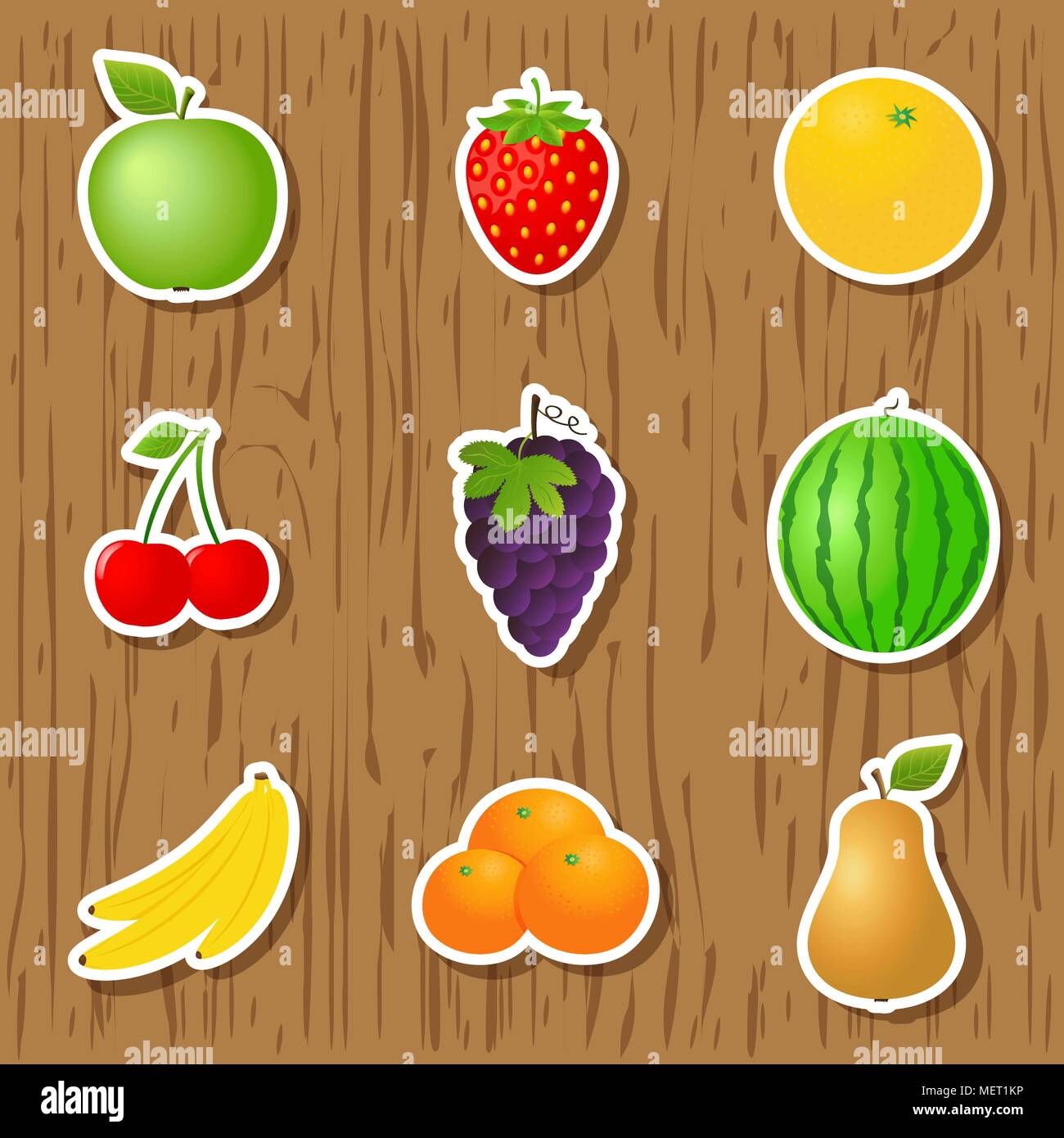 Fruit banana orange on Stock Vector Images - Alamy