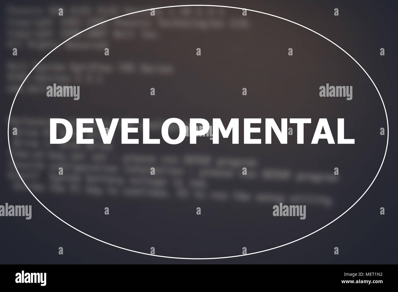 developmental word with blurring business background Stock Photo - Alamy