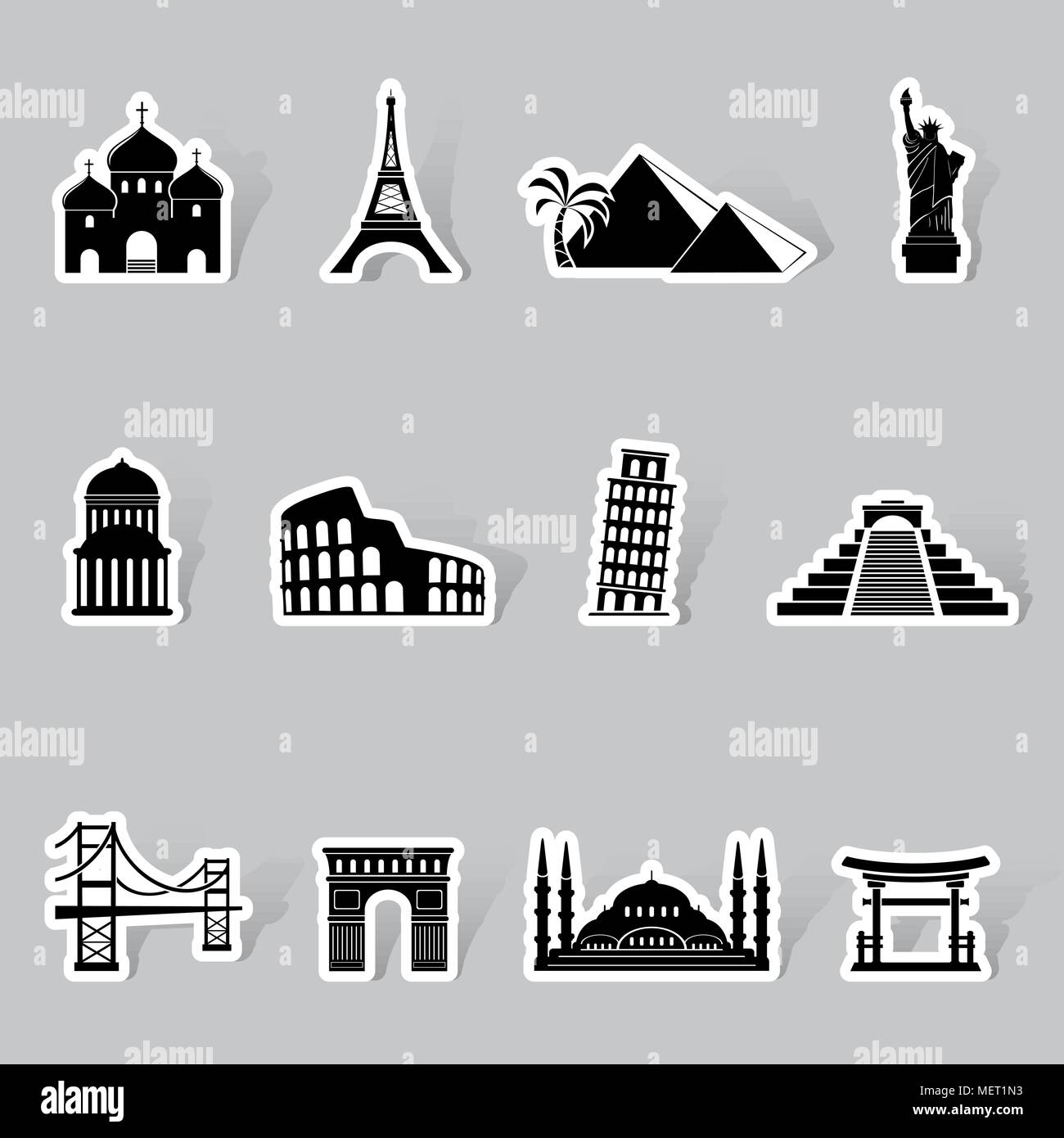 Silhouette Of Important Buildings