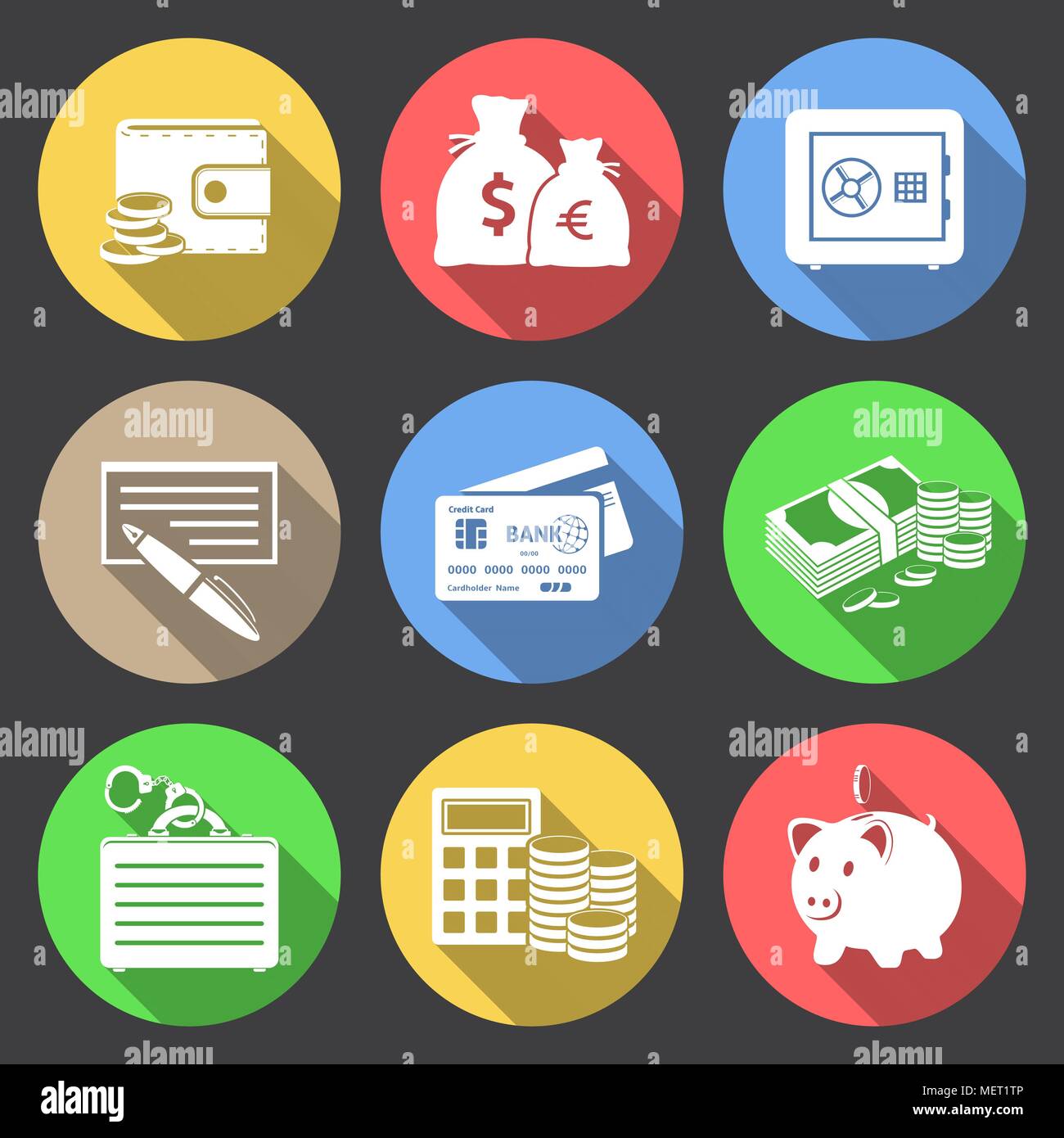 Finance and money icon set Stock Vector Image & Art - Alamy