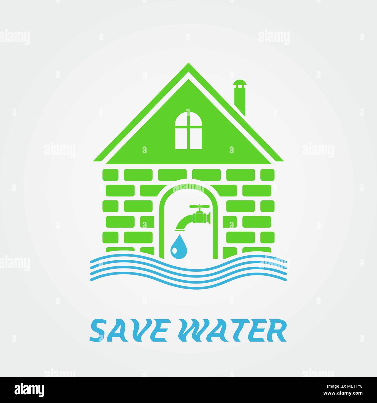 Water conservation at home Stock Vector Images - Alamy
