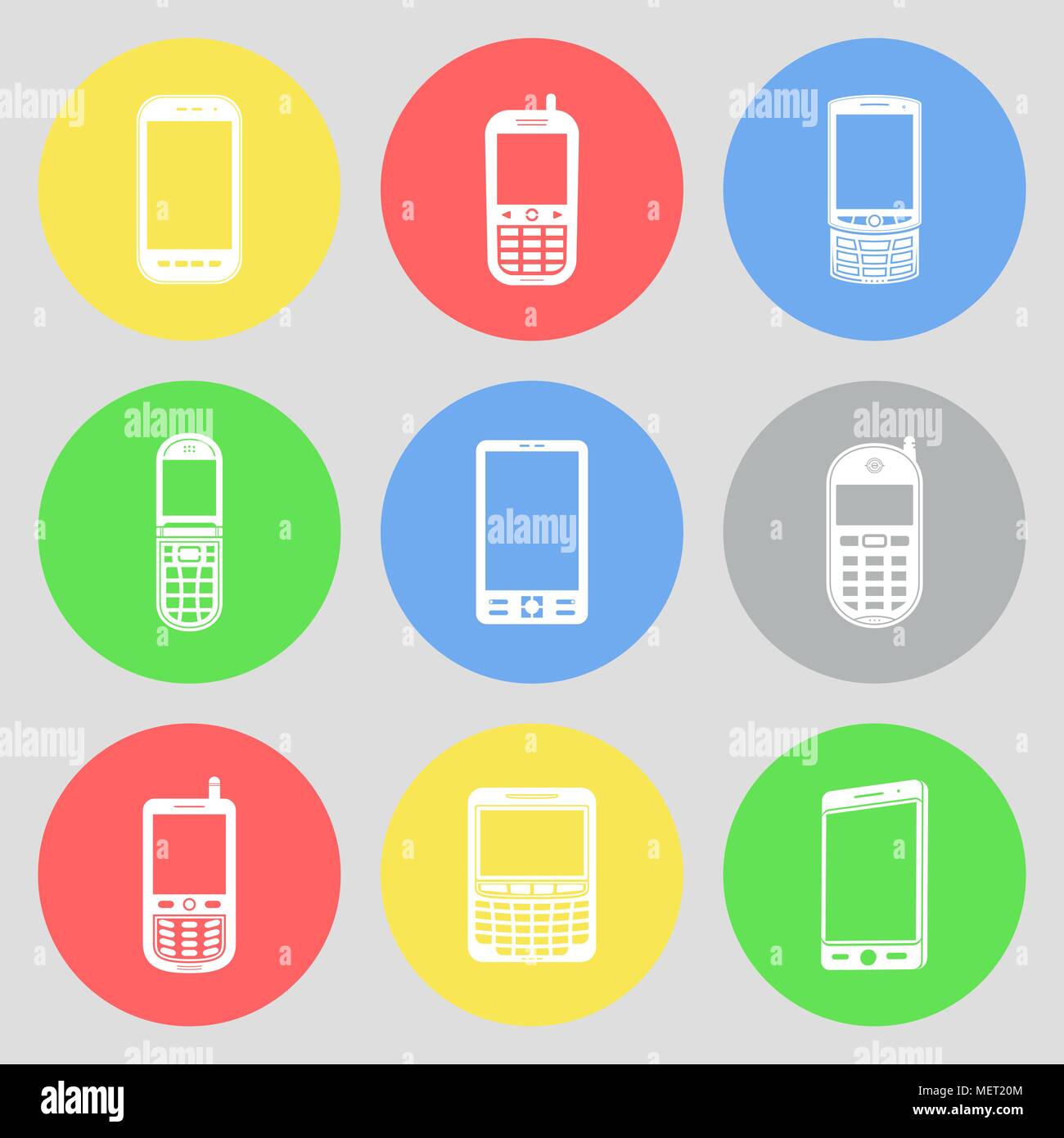 Vector icons of mobile phones Stock Vector Image & Art - Alamy
