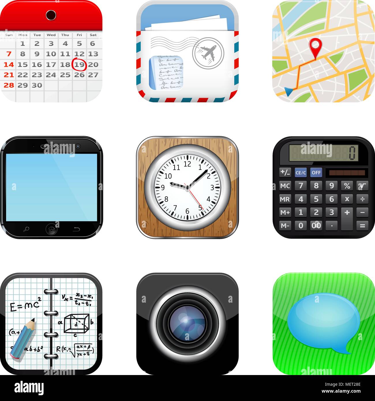 Mobile app icon pen Stock Vector Images - Alamy