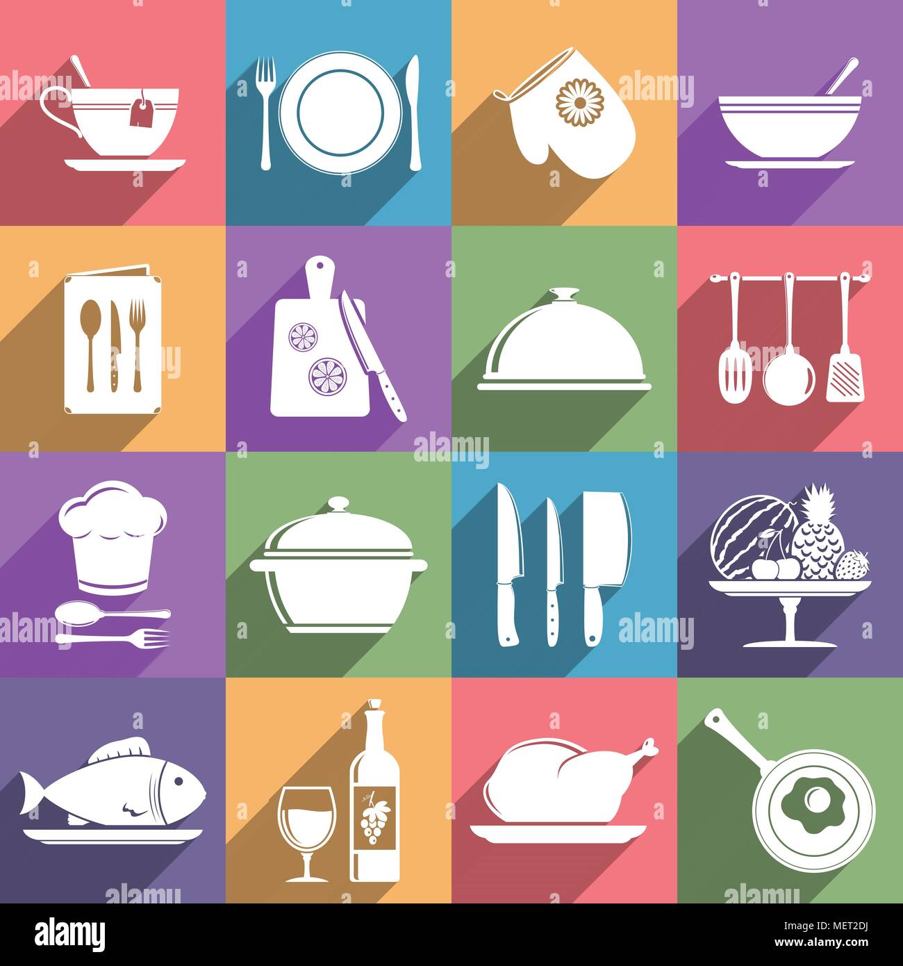 Cooking and kitchen icon set Stock Vector Image & Art - Alamy