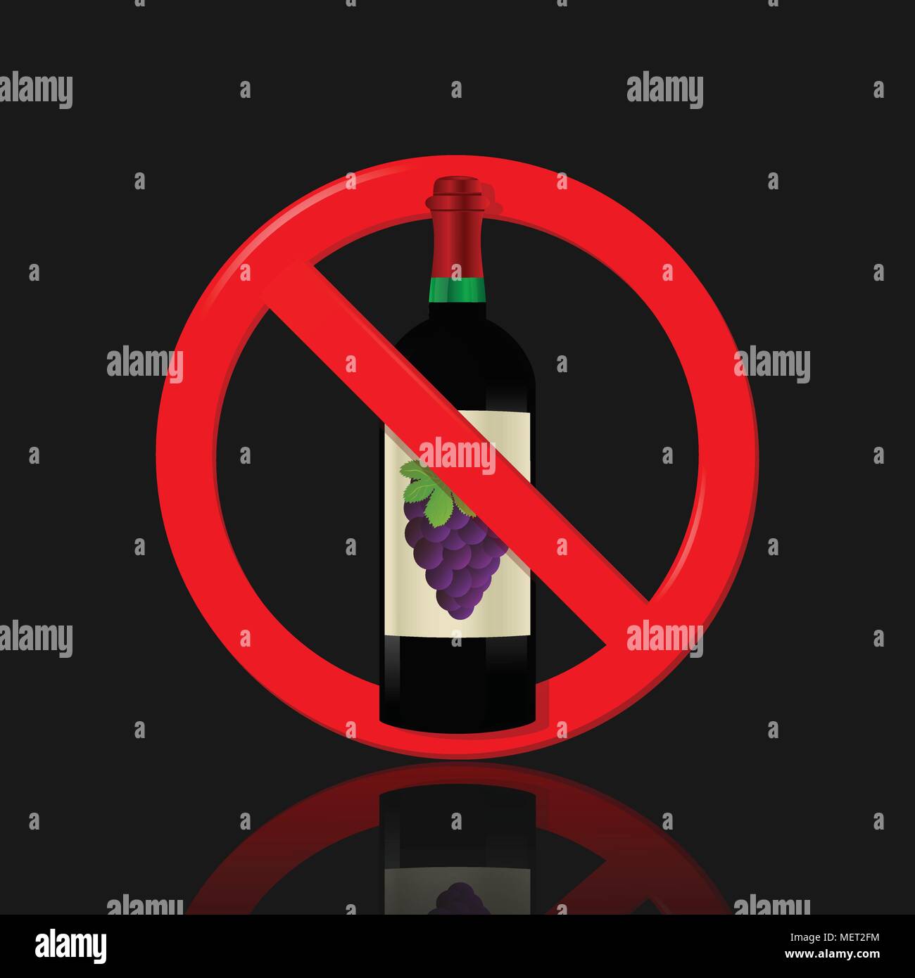 No alcohol, warning sign, vector illustration Stock Vector Image & Art ...