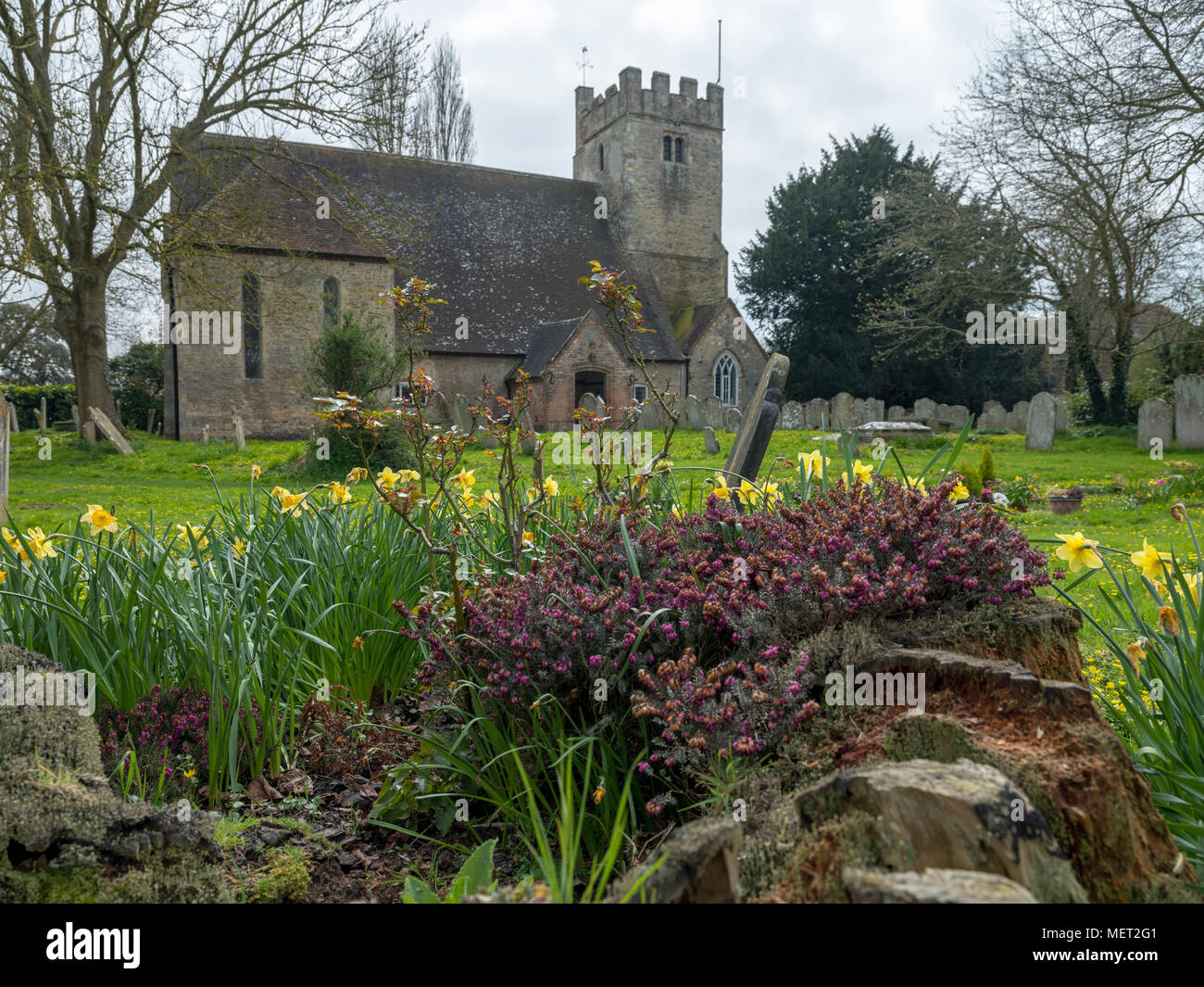 Spring view of St Marys Our Lady Church, Sidlesham, West Sussex, UK ...