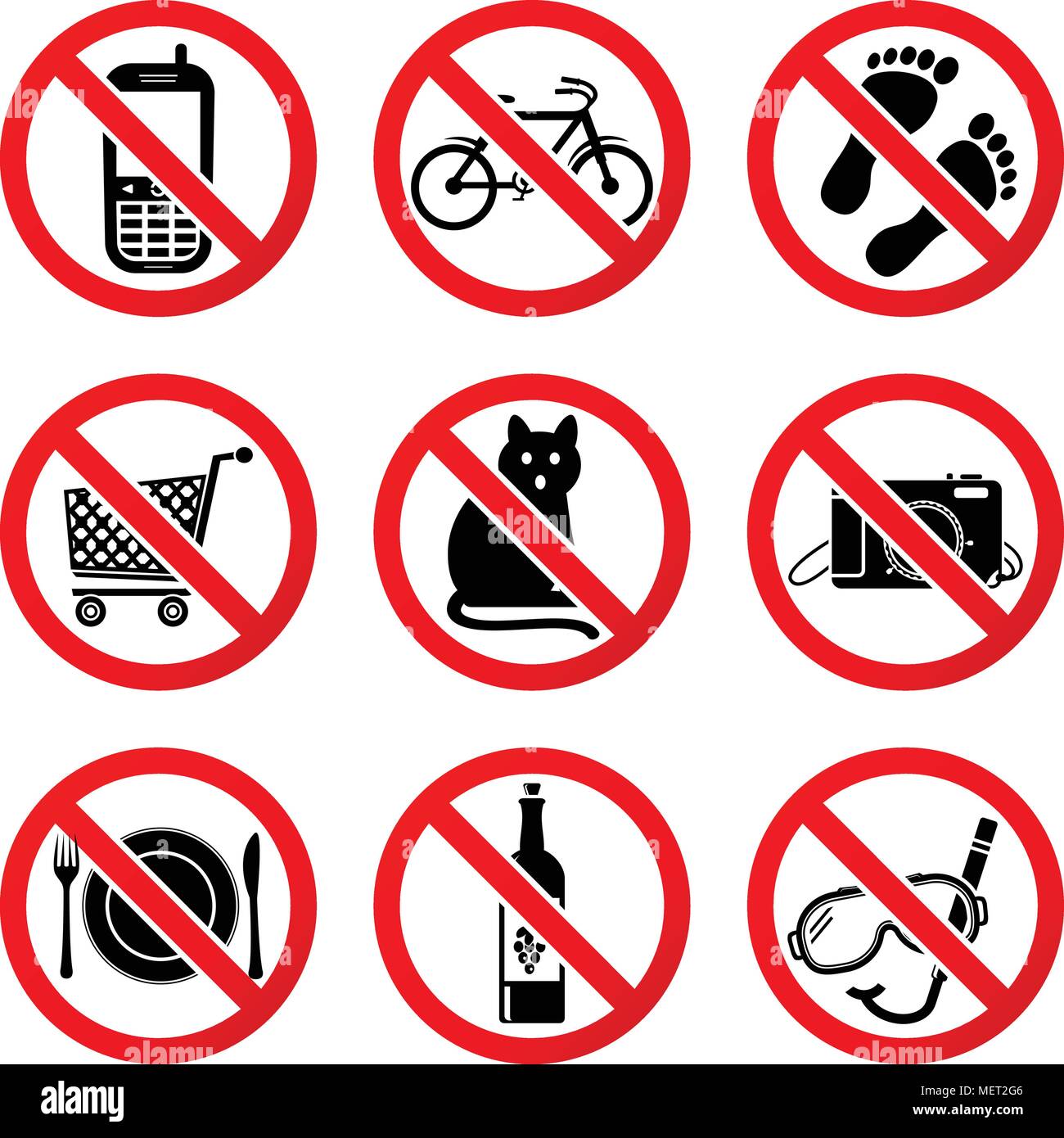 Prohibited signs hi-res stock photography and images - Alamy